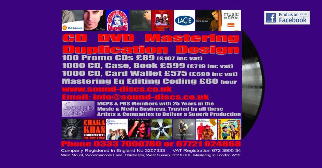 Sound Discs-A complete CD, CD-R, and CD-ROM mastering and manufacture ...